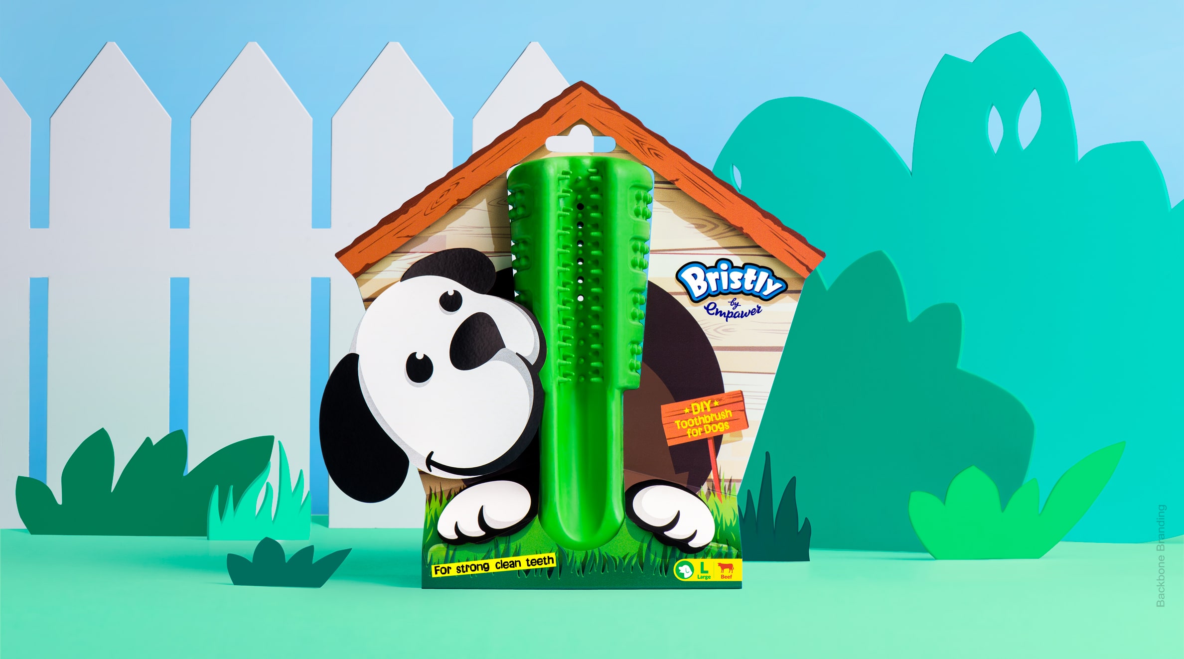 BRISTLY BRUSHING STICK Branding - Backbone